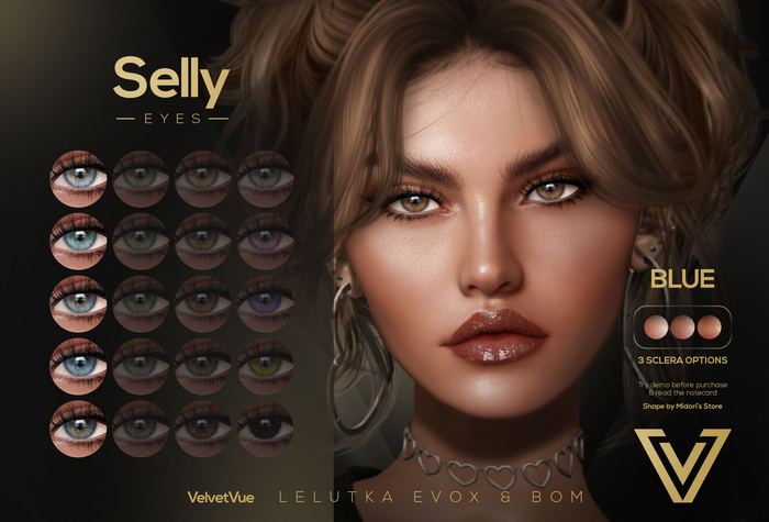 Second Life Marketplace - [ VelvetVue ] Selly Eyes :: Blue